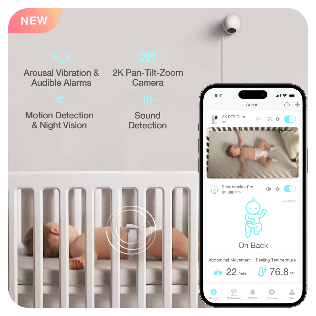 Track More, Worry Less: Sense-U Pro Baby Movement Monitor (FSA/HSA Eligible)