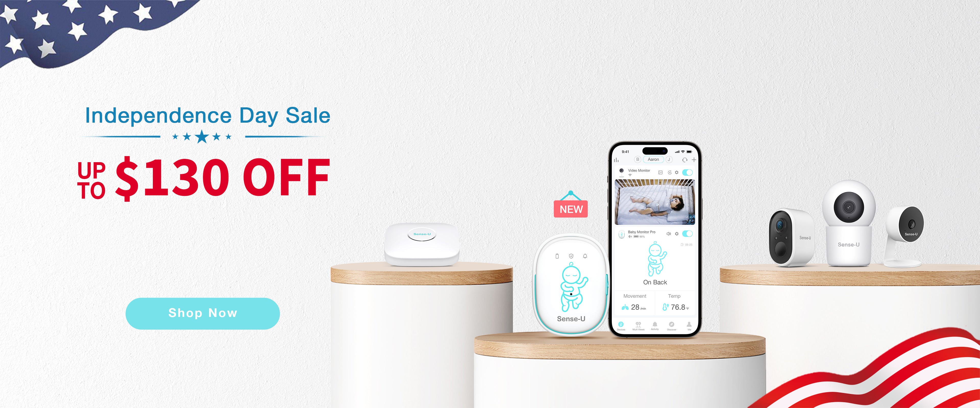 Sense-U Smart Baby Monitor: Abdominal Movement, Rollover, Temp, Video